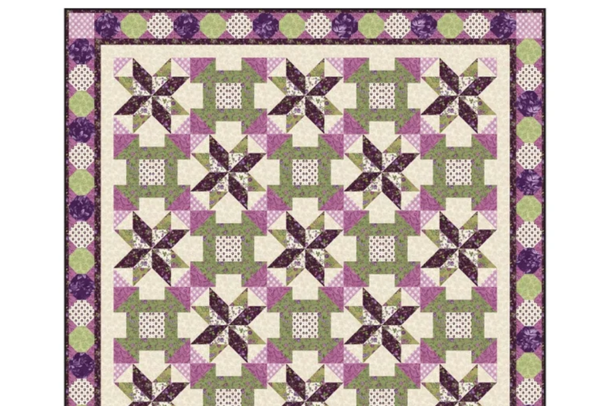 Purple Quilt Pattern - Quilt Binding Calculator