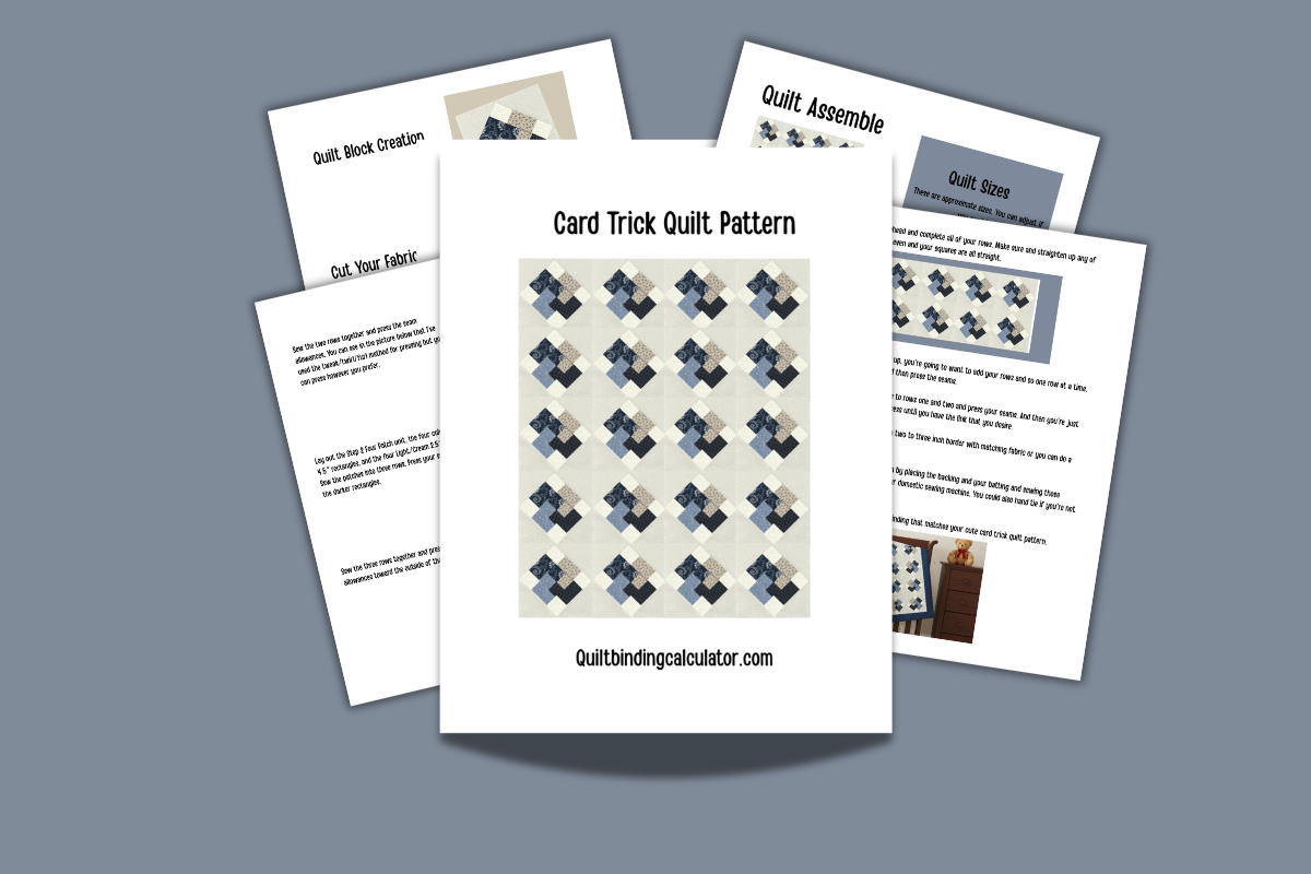 Card Trick Quilt Pattern - Quilt Binding Calculator